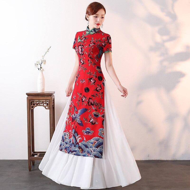 Red Tunic Chinese Dress | Teng Shop