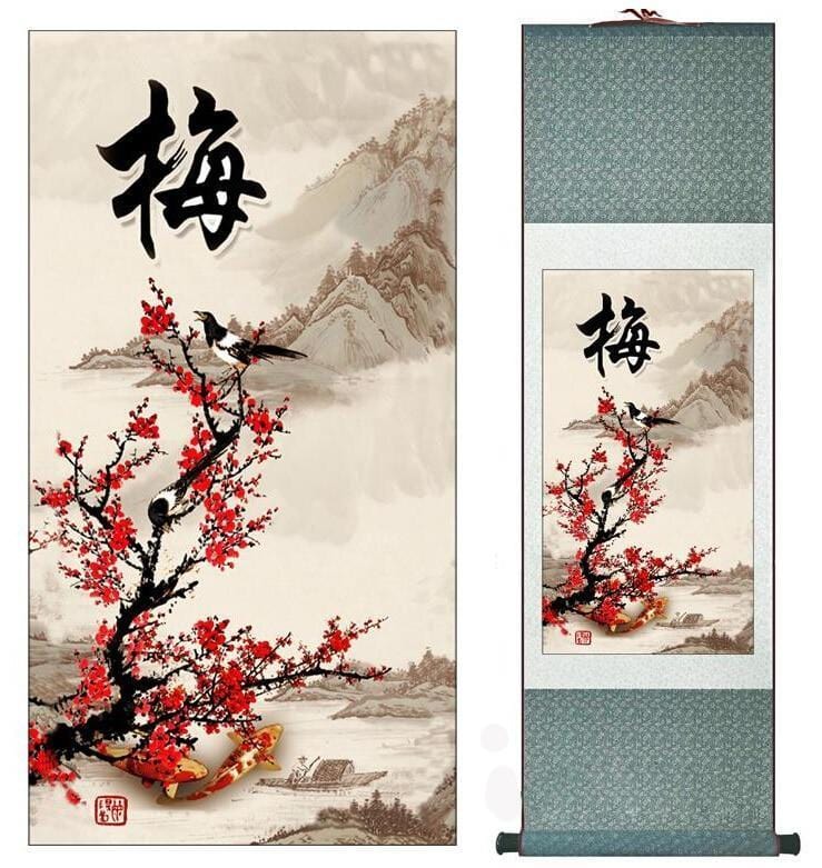 Chinese Painting Cherry Tree | Teng Shop